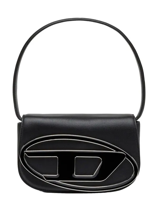 DIESEL® 1dr Leather Shoulder Bag - Black