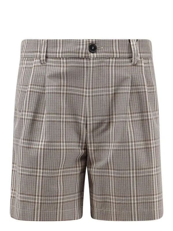 AMARANTO Madras Shorts - Beige