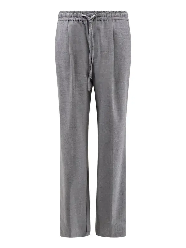 AMARANTO Virgin Wool Blend Trousers - Grey