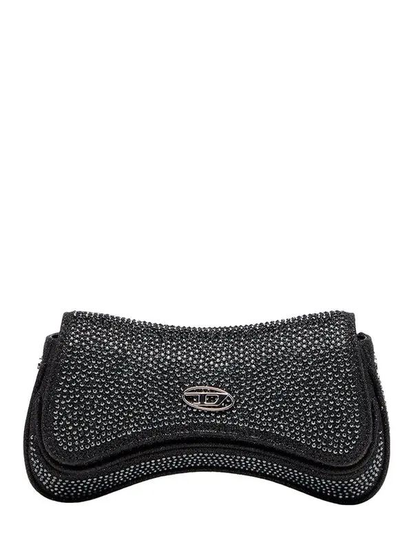 DIESEL® Crossbody Bag With Rhinestone Detail - Black