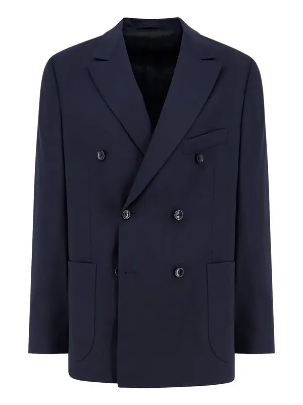 SEVEN GAUGE Stretch Wool Blazer - Blue