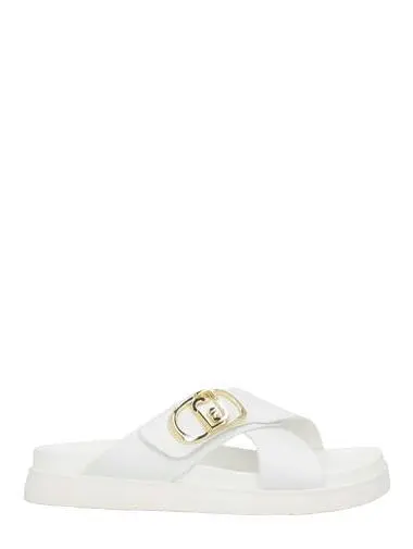 LIU •JO Leather Sandals - White