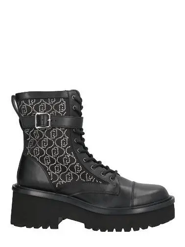 LIU •JO Ankle Combat Boots - Black