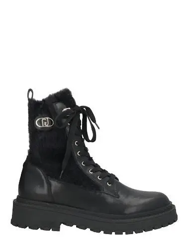 LIU •JO Ankle Combat Boots - Black