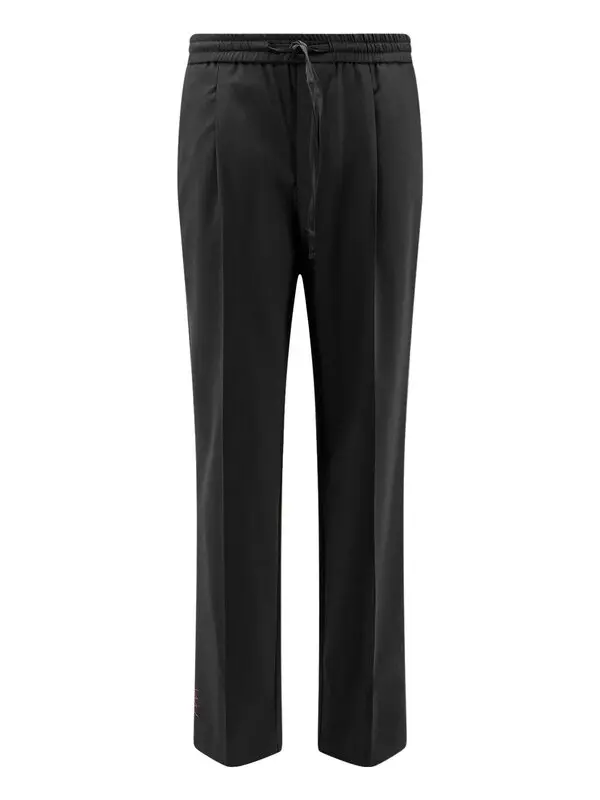 AMARANTO Virgin Wool Blend Trousers - Black