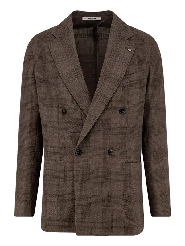 Tagliatore Norman Stretch Virgin Wool Blazer - Brown