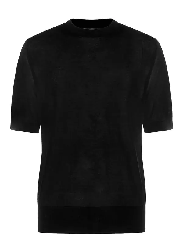 SEVEN GAUGE Lyocell Sweater - Black