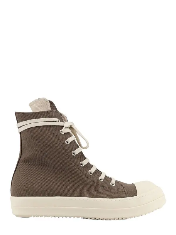 Rick Owens High-top Denim Sneakers - Beige