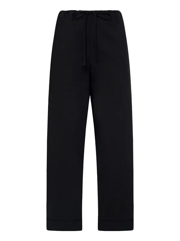 THE ROW Delano Cotton Pants - Black