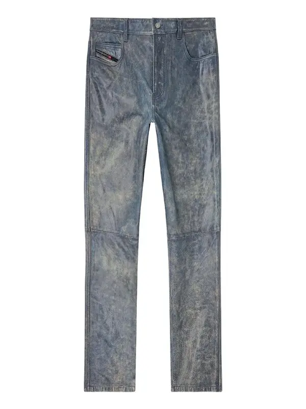 DIESEL® Leather Trousers - Blue