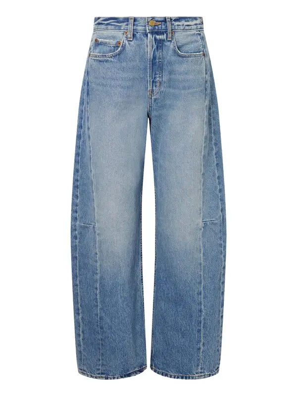 B Sides Slim Lasso High-rise Wide-leg Jeans - Blue