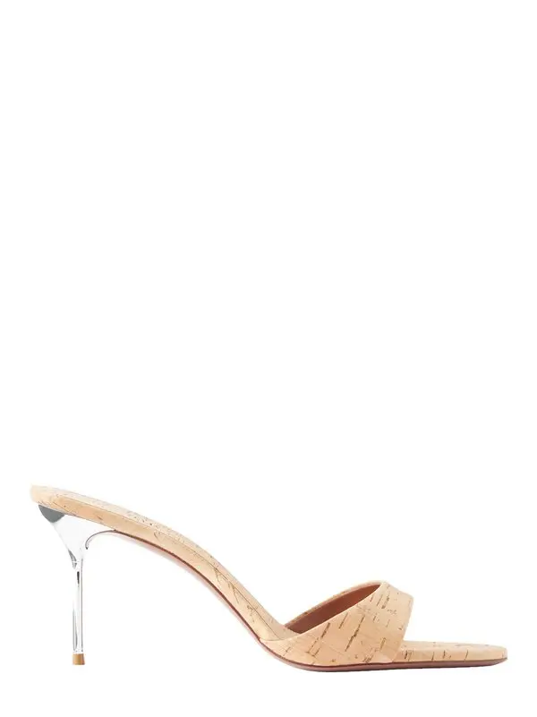 Paris Texas Lidia 70 Cork Mules - Neutrals