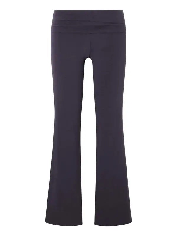 SKIMS Stretch-cotton Jersey Foldover Pants - Gray