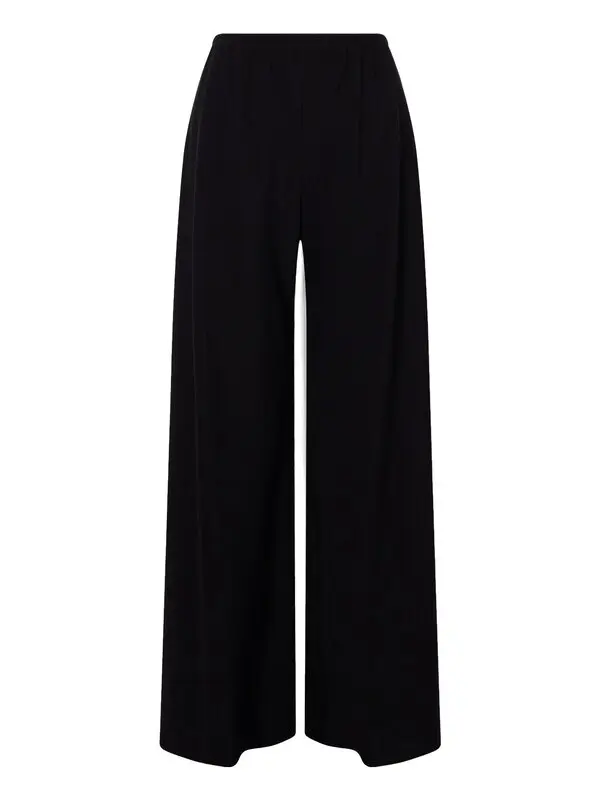 THE ROW Gala Crepe Wide-leg Pants - Black