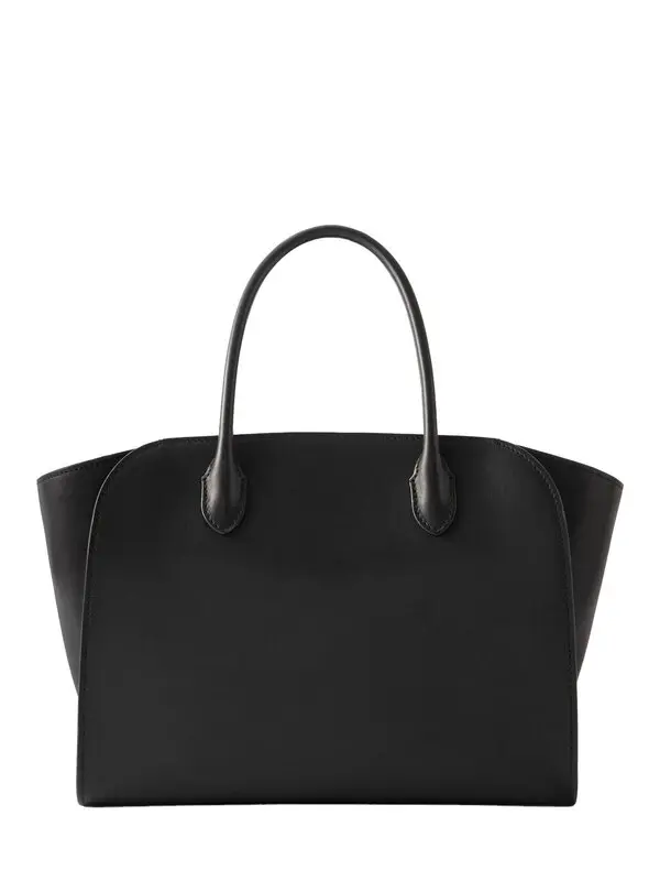 THE ROW Marlo 12 Leather Tote - Black