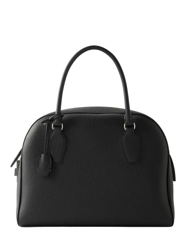 THE ROW India 12.00 Textured Leather Tote Bag - Black