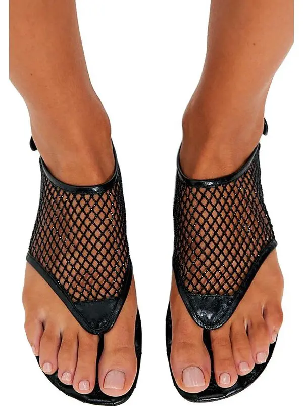 BIBI LOU Mesh Sandals - Black