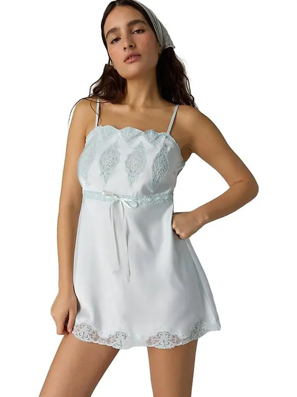 LoveShackFancy Lace-detailed Mini Slip Dress - Country Air