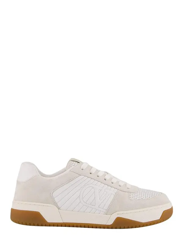 Valentino Garavani Sparry Split Leather And Nappa Sneakers - White