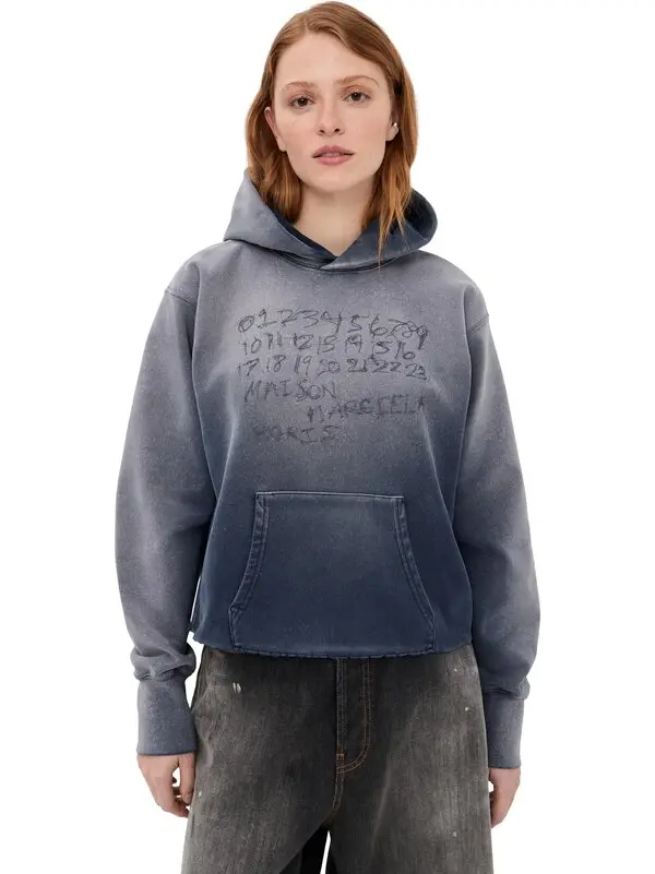 MAISON MARGIELA Embroidered Hoodie - Cobalt