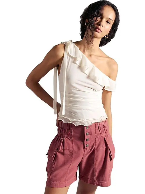 Free People We The Free Wallflower Cargo Shorts - Paper Lantern