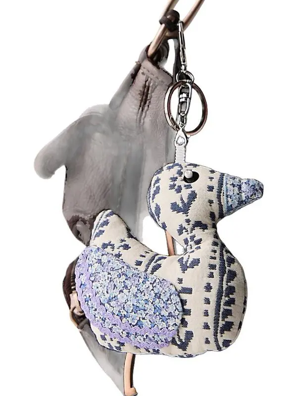 Anna Sui Animal Bag Charm - Duck - Denim