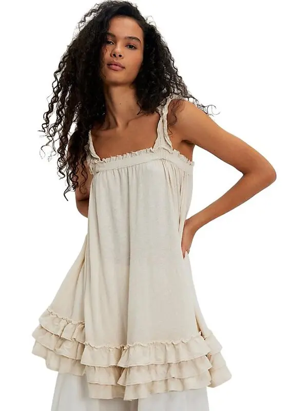 Free People We The Free Spring Tide Tunic - Tea