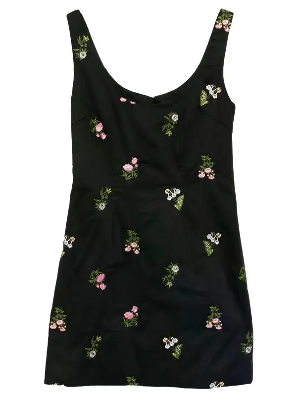 Cynthia Rowley Embroidered Mini Dress - Black
