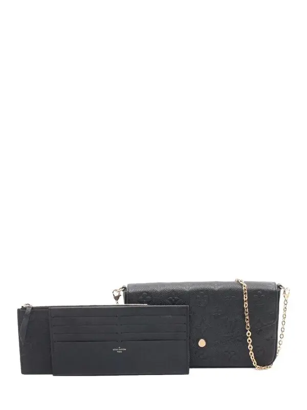 LOUIS VUITTON 2021 Monogram Empreinte Pochette Felicie - Black