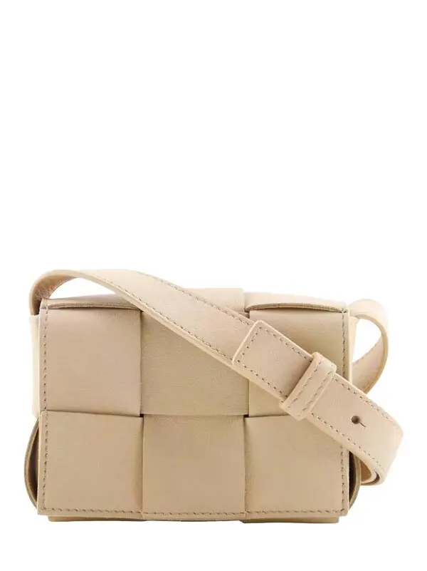 Bottega Veneta 2012-2025 Nappa Intrecciato Cassette Crossbody Bag - Brown