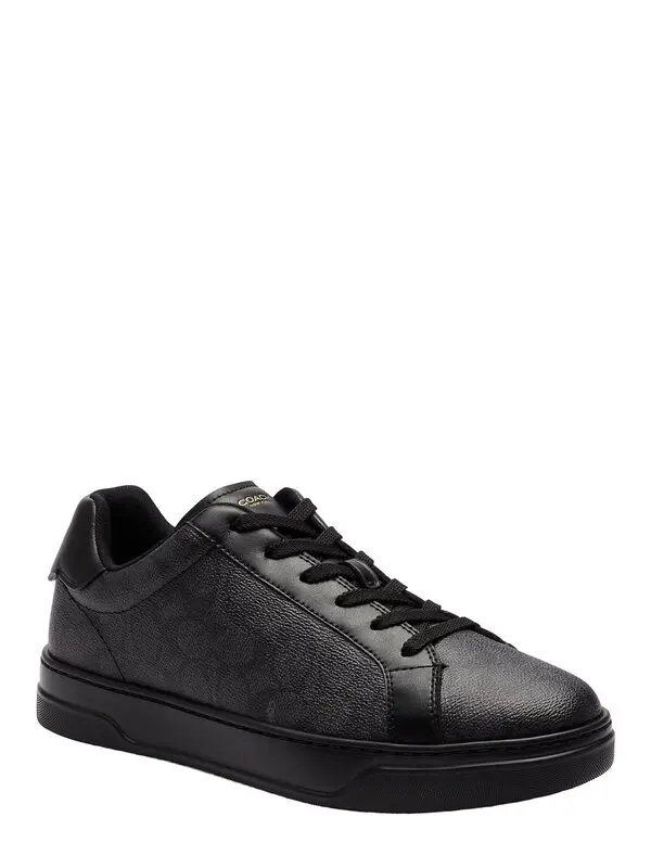 COACH High Line Signature Canvas Sneakers - Graphite/black
