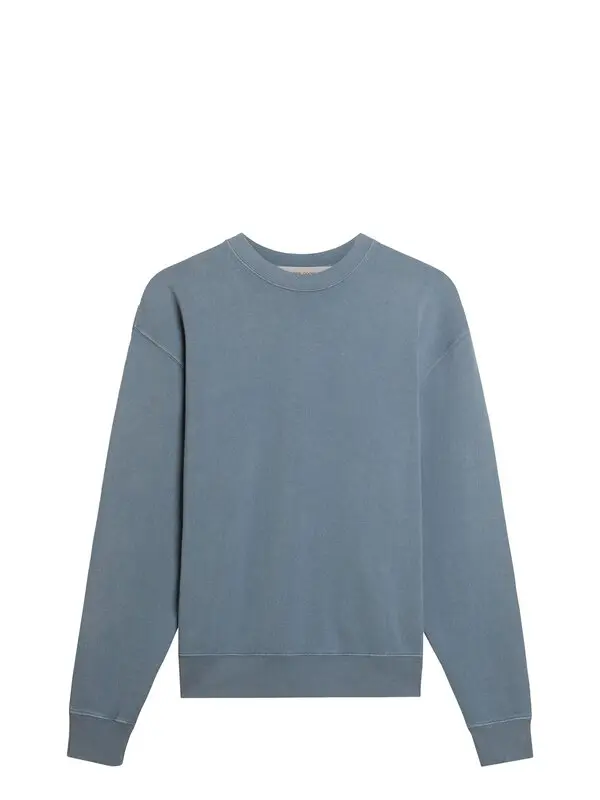 GOLDEN GOOSE Boxi Sweatshirt With Logo Patch - Sky Blue