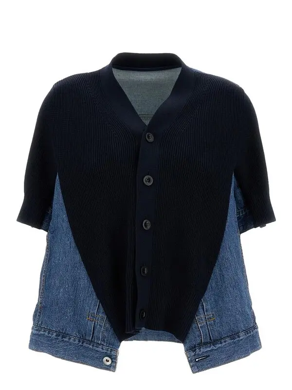 Sacai Denim Cardigan - Blue