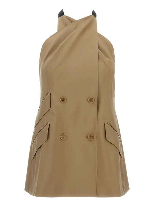 Max Mara Nuraghe Virgin Wool And Silk Gilet - Beige