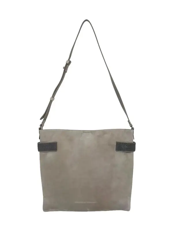 Brunello Cucinelli Essence Suede Bucket Bag - Grey