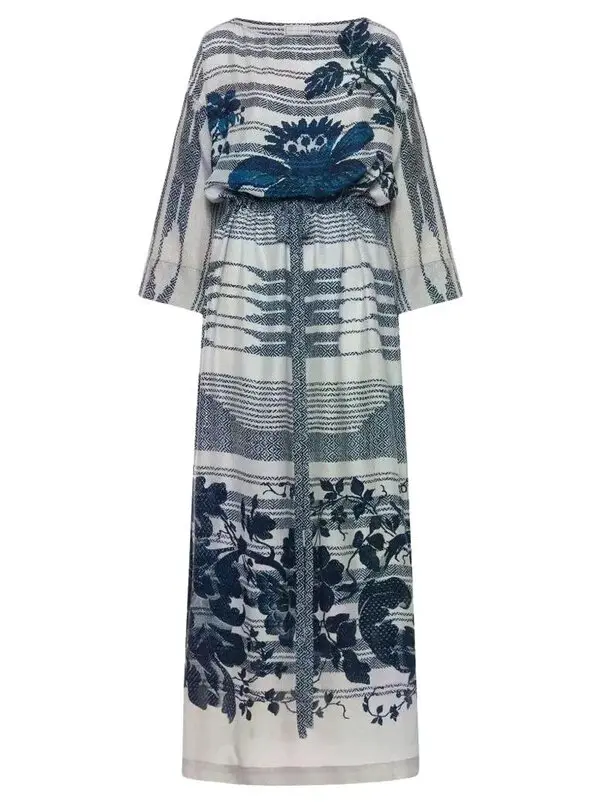 PIERRE-LOUIS MASCIA Striped Maxi Dress - Neutrals