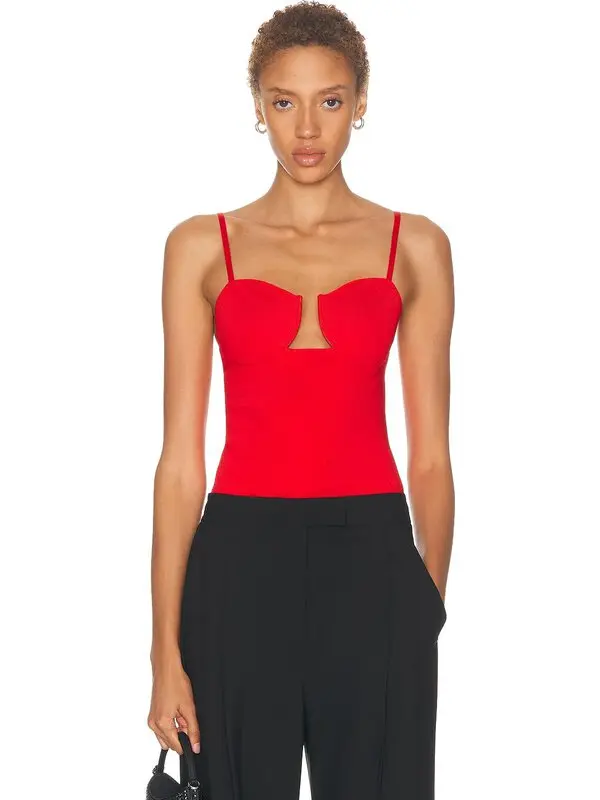 Givenchy Cutaway Bodysuit - Poppy Red