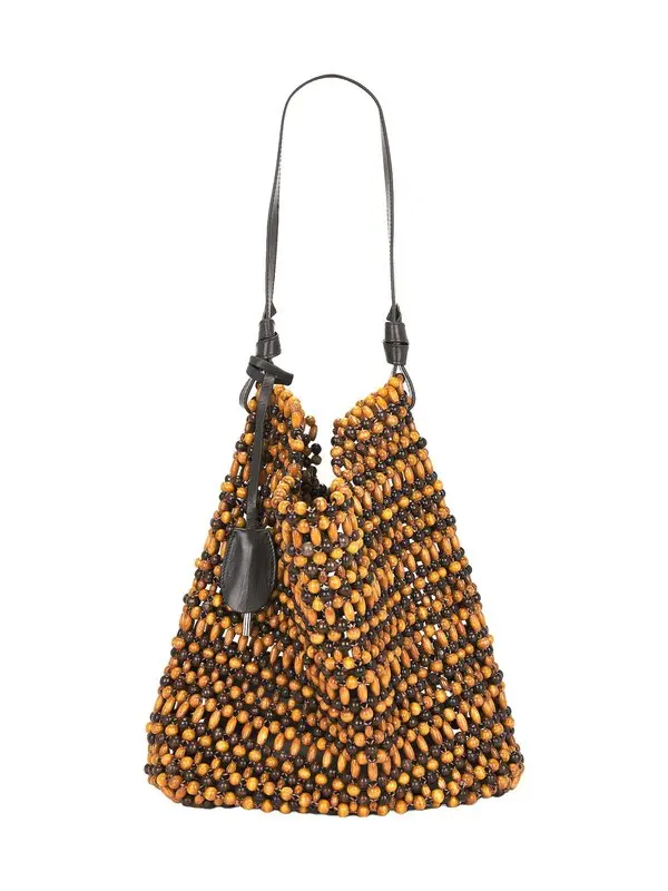 Staud Drift Tote Bag - Multi Wood Beads