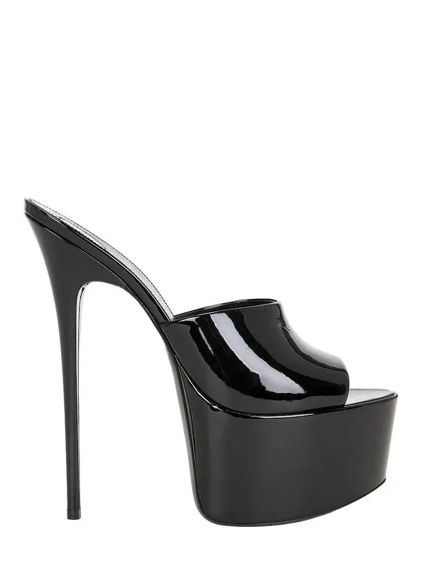 Saint Laurent Kika Platform Sandal - Noir