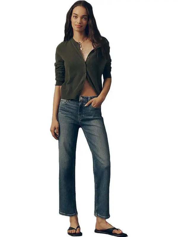 Paige Mason Ankle High-rise Straight-leg Jeans - Monaco Mist