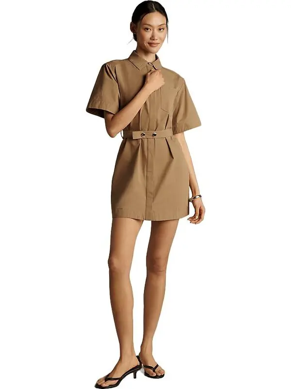 ALIGNE Reign Poplin Shirt Dress - Camel