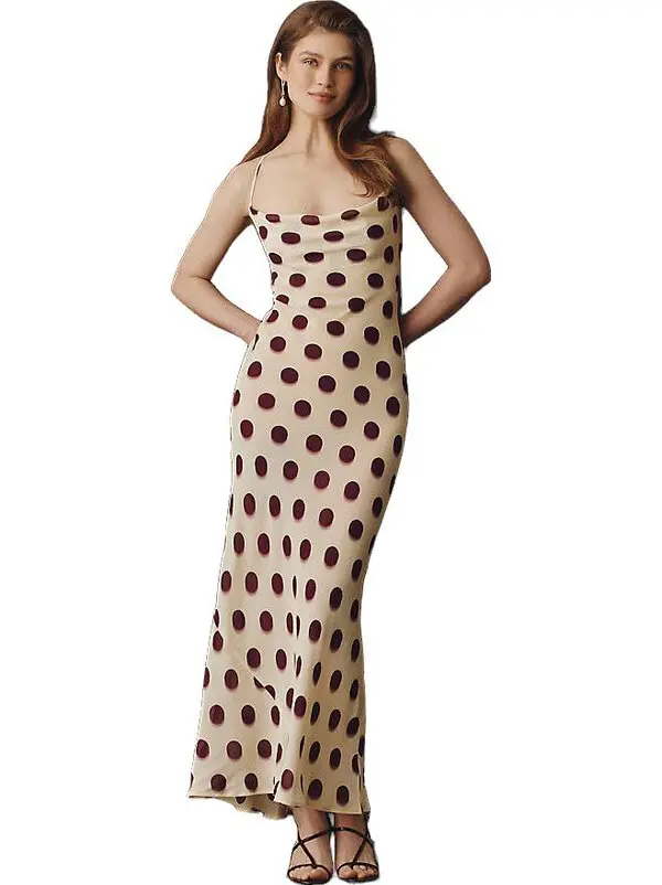 AFRM Lucinda Maxi Dress With Hat - Red Dot