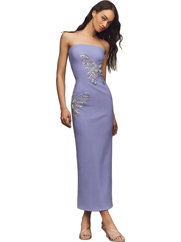 ELLIATT Mira Strapless Maxi Dress - Blue