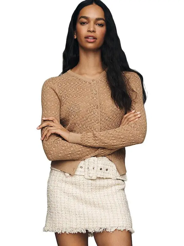 Walter Baker Vivian Mini Skirt - Neutral Pattern