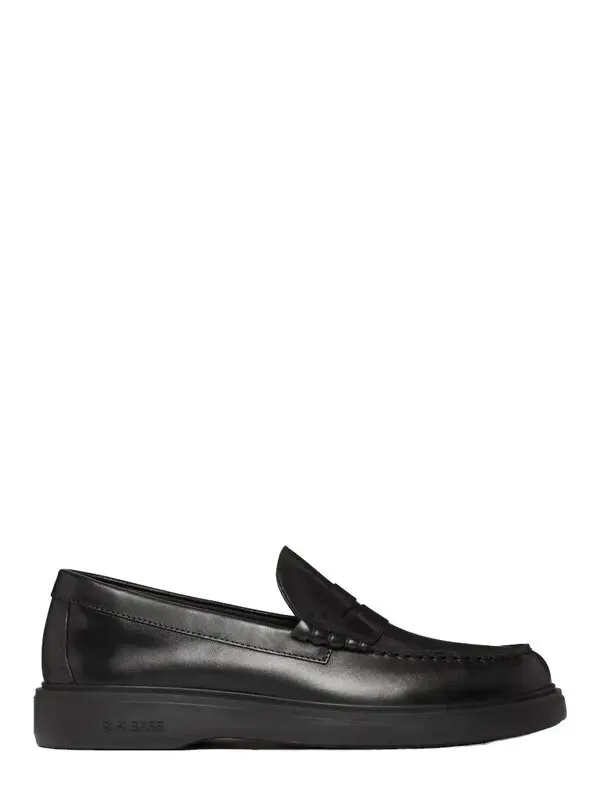 G.H.BASS Bosco Cupsole Penny Leather Loafers - Black