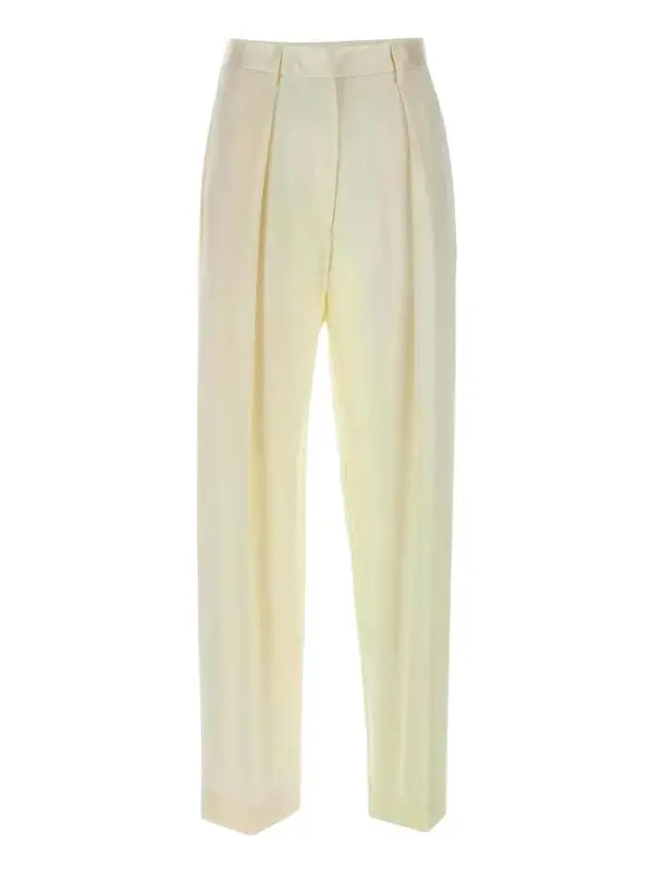 Victoria Beckham Pleated Trousers - Neutrals