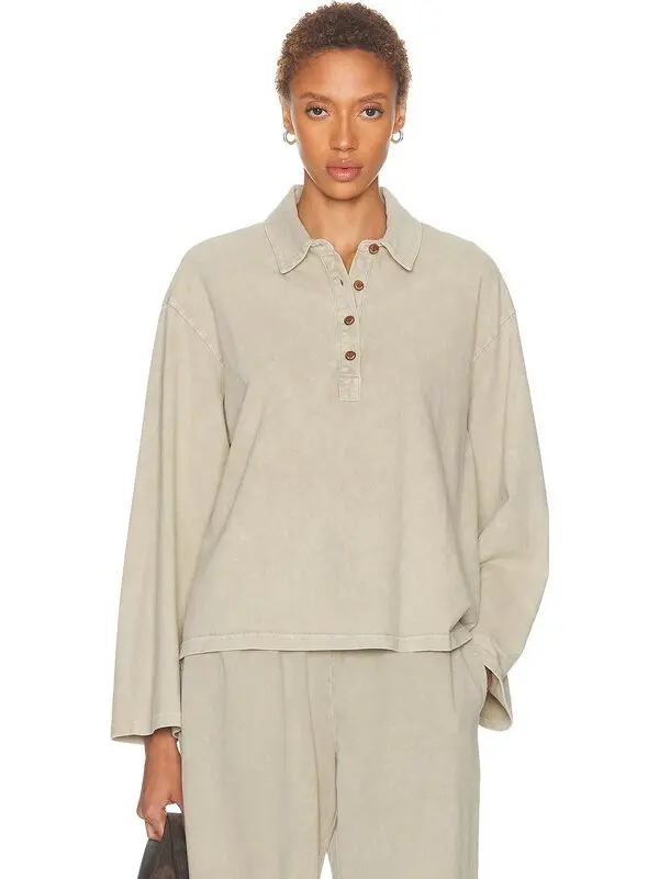 The Upside Soho Rhea Polo Top - Khaki