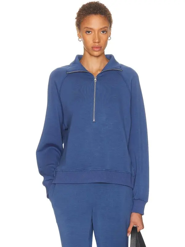 Varley Selene Half Zip Sweatshirt - Bijou Blue