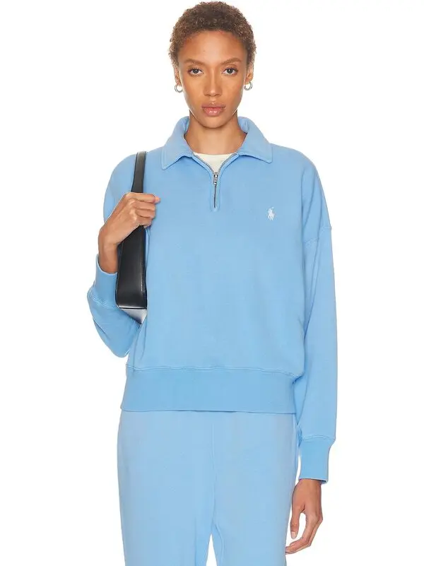 Polo Ralph Lauren Island Half Zip Sweatshirt - Chatham Blue