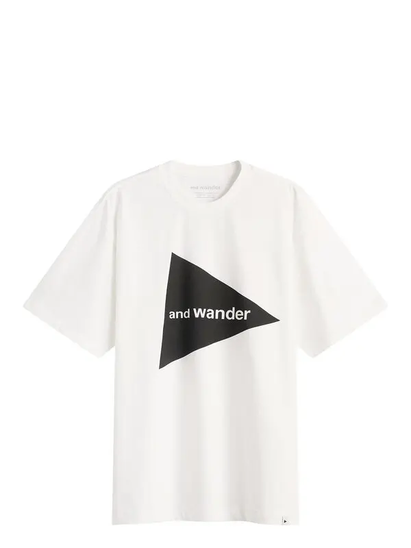 AND WANDER Big Logo T-shirt - White